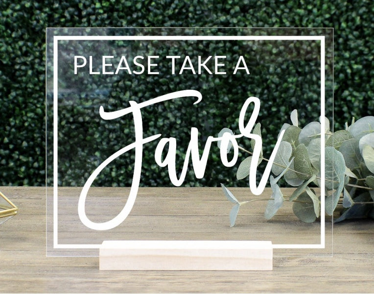 Acrylic 'Party Favors' Sign – Soirée8