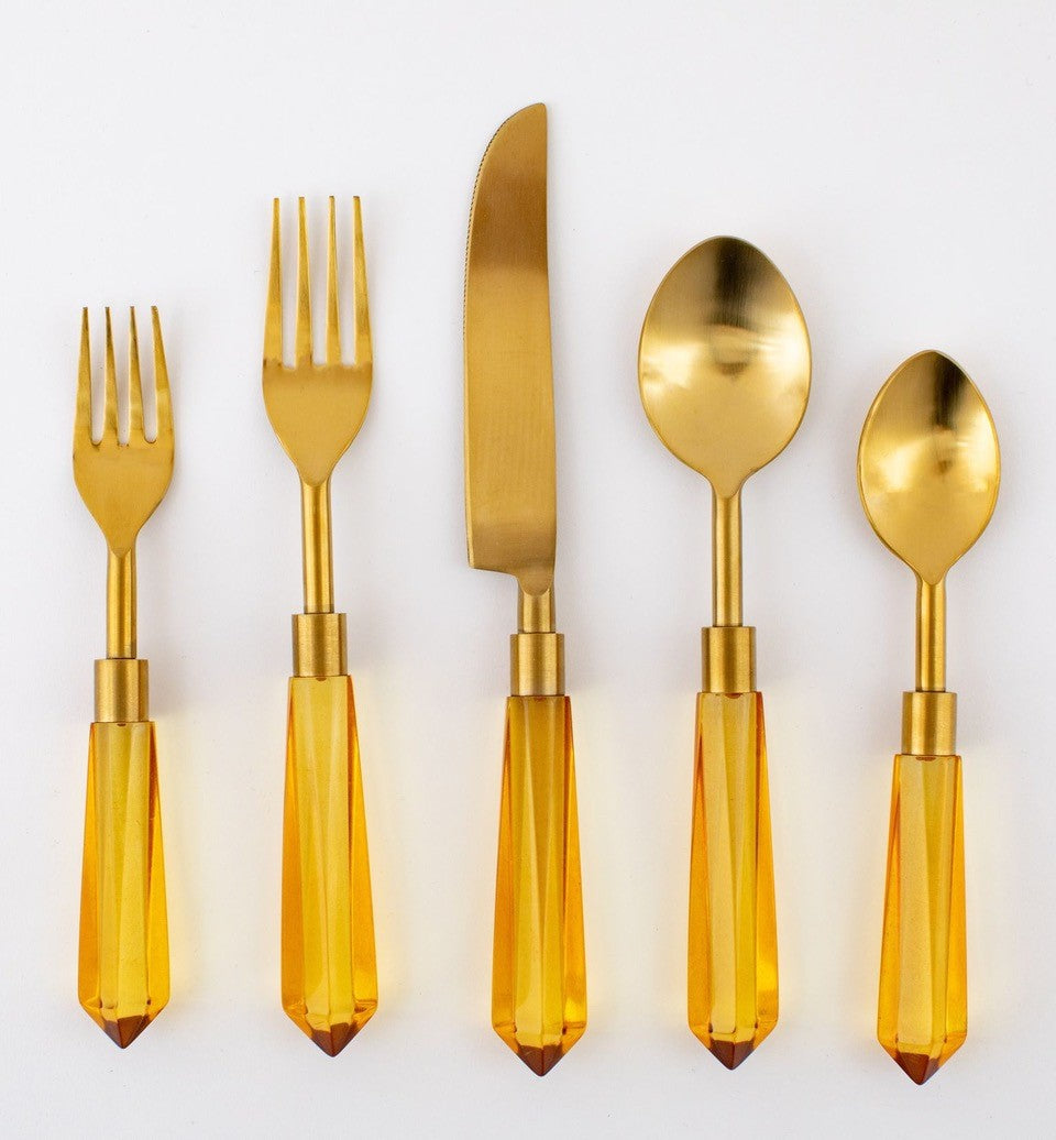 Amber Lucite Flatware – Soirée8